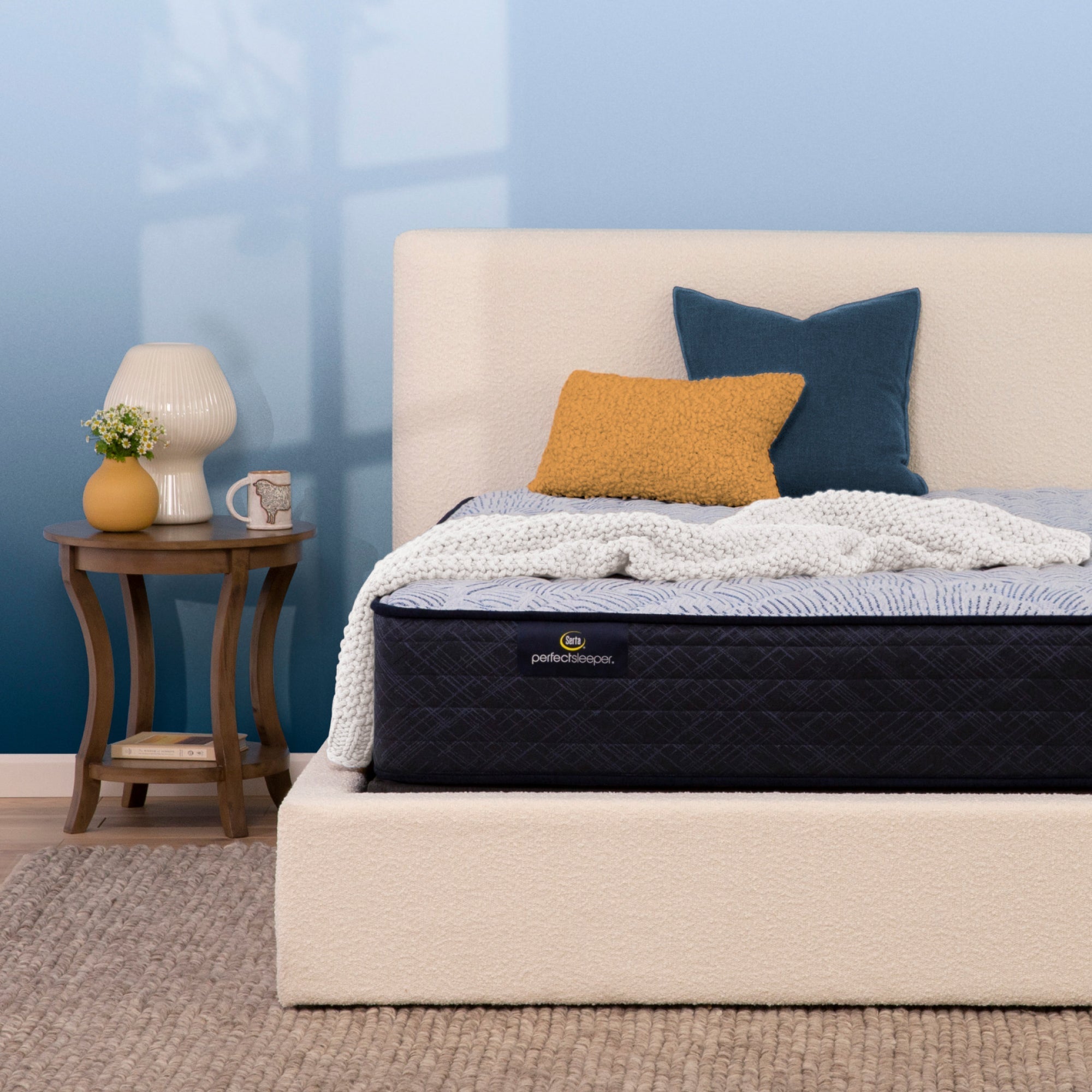 Serta Perfect Sleeper Blue Lagoon Nights Firm Tight Top 12" Mattress ...