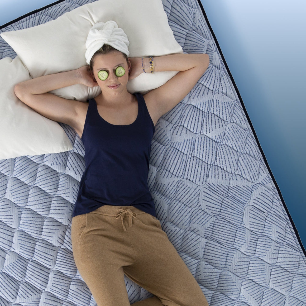 Serta Perfect Sleeper Blue Lagoon Nights Medium Tight Top 13.5" Mattre ...