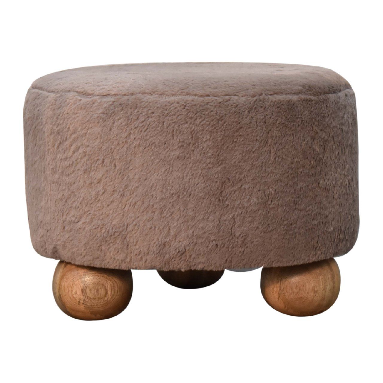 Round Ball Footstool - Mocha – US Mattress